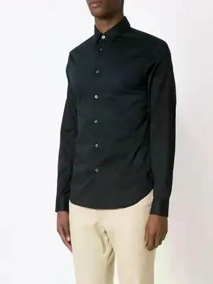 Armani Exchange Long-sleeve Cotton Shirt - Blue