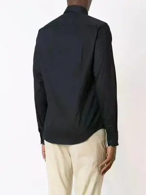 Armani Exchange Long-sleeve Cotton Shirt - Blue