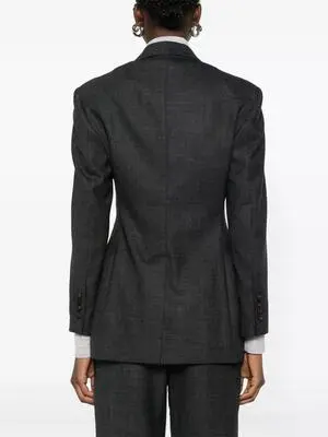 Brunello Cucinelli Double-breasted Virgin Wool-blend Blazer