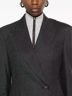 Brunello Cucinelli Double-breasted Virgin Wool-blend Blazer