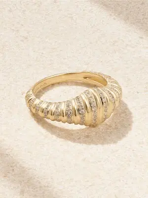 Yvonne Léon Nano Chevalier 9-karat Diamond Ring - Gold