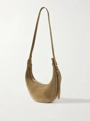 Khaite Augustina Small Suede Shoulder Bag