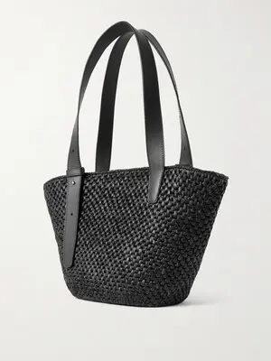 Lié Studio Bianca Small Raffia Tote - Black