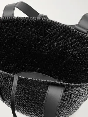 Lié Studio Bianca Small Raffia Tote - Black