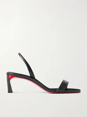CHRISTIAN LOUBOUTIN O Condora 55 Leather Slingback Sandals - Black
