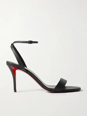 CHRISTIAN LOUBOUTIN Miss Z 80 Leather Sandals - Black
