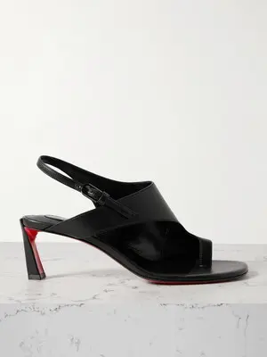 CHRISTIAN LOUBOUTIN Viva Condora 55 Leather Slingback Sandals - Black