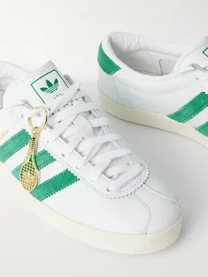 ADIDAS ORIGINALS Sporty & Rich Suede-trimmed Leather Sneakers - White