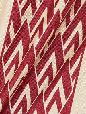 Valentino Garavani Toute La V Fringed Printed Silk-twill Scarf