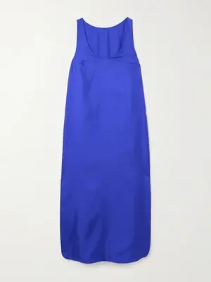 Blue Silk Midi