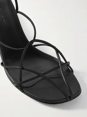 Khaite Loulou Leather Sandals - Black