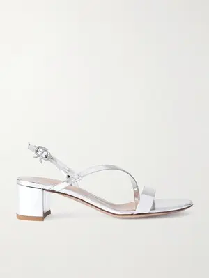 Gianvito Rossi Silver Tone Sandals For Women