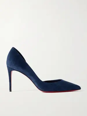 CHRISTIAN LOUBOUTIN Iriza 85 Suede Pumps - Blue