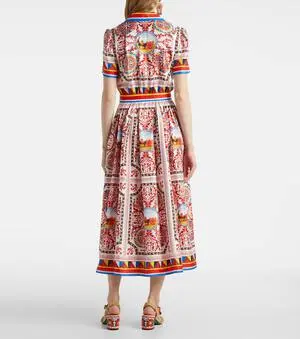 Dolce & Gabbana Printed Silk Midi Dress