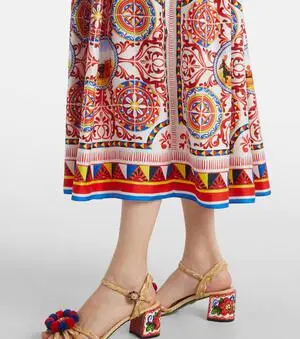 Dolce & Gabbana Printed Silk Midi Dress