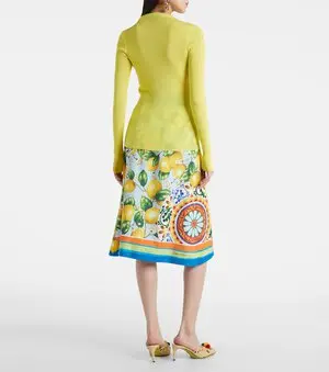 Dolce & Gabbana Ribbed-knit Button-down Sweater