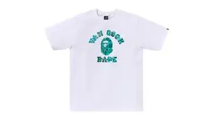 A BATHING APE X Van Gogh Museum College Tee Shirt - White
