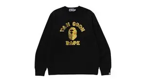 A BATHING APE X Van Gogh Museum College Crewneck Sweatshirt