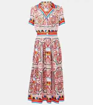Dolce & Gabbana Printed Silk Midi Dress - Multicoloured