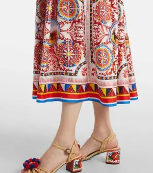 Dolce & Gabbana Printed Silk Midi Dress