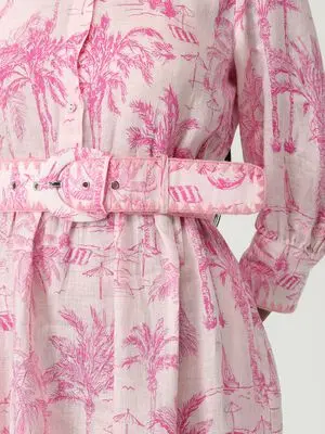 MC2 SAINT BARTH Printed Belted Shirt Dress