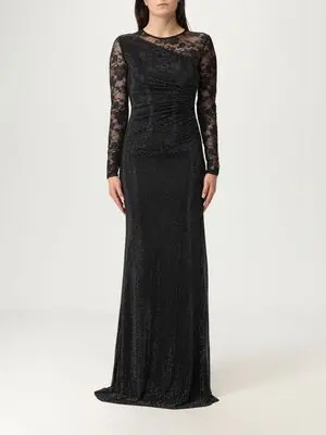 SELF-PORTRAIT Embellished Maxi Dress With Lace Accents - Black