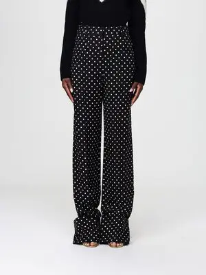 Valentino Garavani Polka Dot Wide Leg Trousers - White