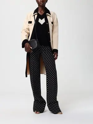 Valentino Garavani Polka Dot Wide Leg Trousers - White