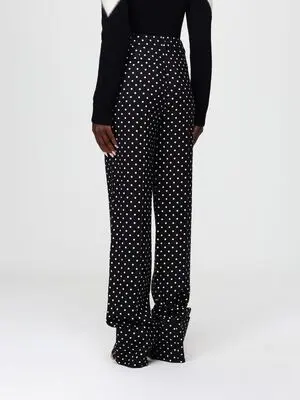 Valentino Garavani Polka Dot Wide Leg Trousers - White