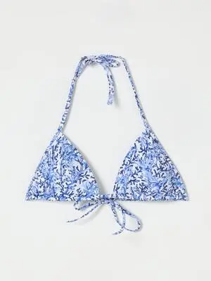 KAMPOS Printed Halterneck Triangle Bikini Top - Gnawed Blue