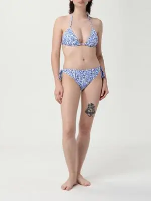 KAMPOS Printed Halterneck Triangle Bikini Top - Gnawed Blue