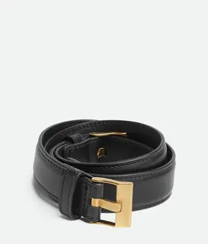 BOTTEGA  VENETA Calfskin Leather Belt - Black