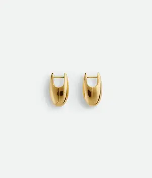 BOTTEGA  VENETA Small Ellipse Earrings - Yellow Gold