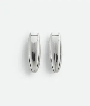 BOTTEGA  VENETA Large Ellipse Earrings - Silver