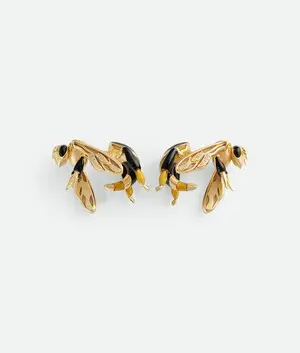 BOTTEGA  VENETA Ape Earrings - White/gold Caramel