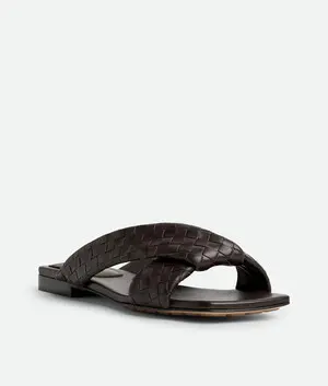 Bottega Veneta Riva Flat Mule - Fondant