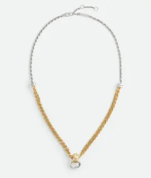 BOTTEGA  VENETA Knot Necklace - Silver/yellow Gold