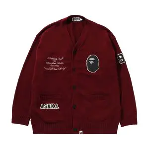 A BATHING APE Knit Cardigan - Red