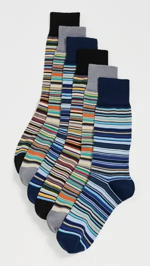 Paul Smith Signature Crew Socks 6 Pack