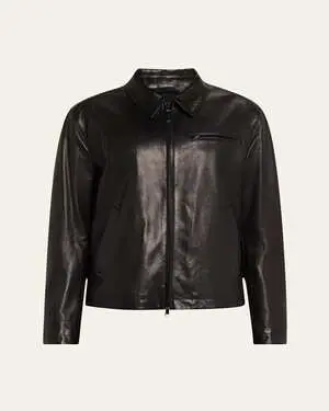 Brioni Leather Moto Jacket