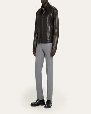 Brioni Leather Moto Jacket