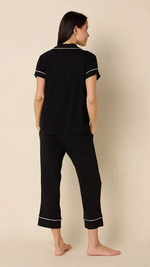 THE CAT'S PAJAMAS Pima Knit Capri Set - Midnight