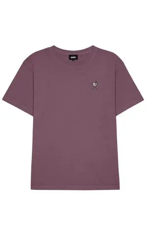 DALIX Mens Spritz Midweight Garment Dye Tee Plum
