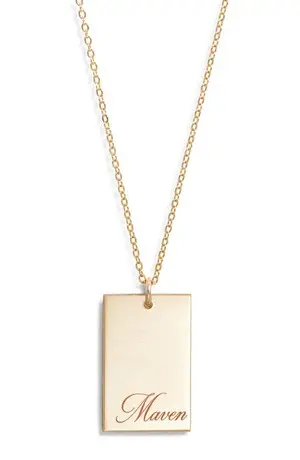 SET & STONES Stella Personalized Pendant Necklace Gold