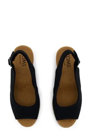 Toms Camilla Wedge Sandal - Black
