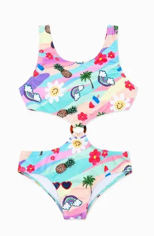 LIMEAPPLE Printed Cutout One Piece