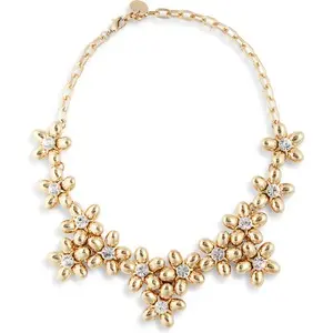 Carolina Herrera Flower Cluster Collar Necklace - Gold