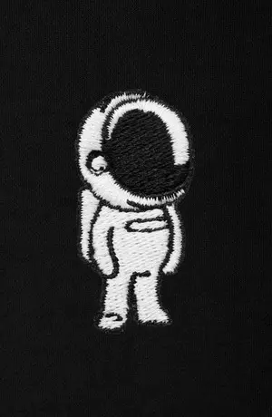 DALIX Astronaut Heavyweight Pigment Dye Tee - Black