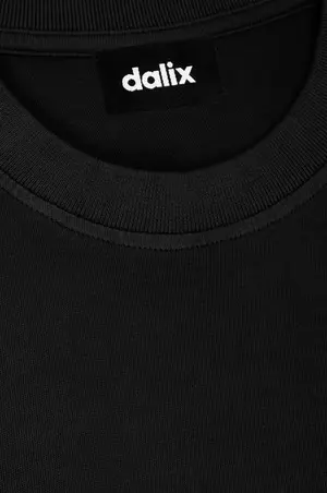 DALIX Astronaut Heavyweight Pigment Dye Tee - Black