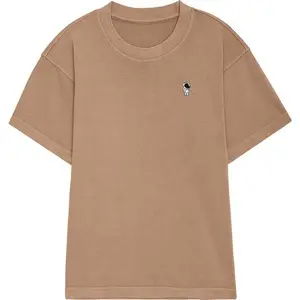 DALIX Mens Astronaut Heavyweight Pigment Dye Tee Camel